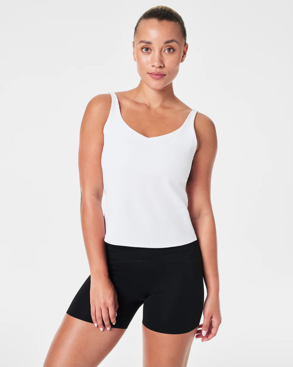 SPANX | Ribbed 2 in 1 Tank {Vivid White} – Kelly Fields Boutique